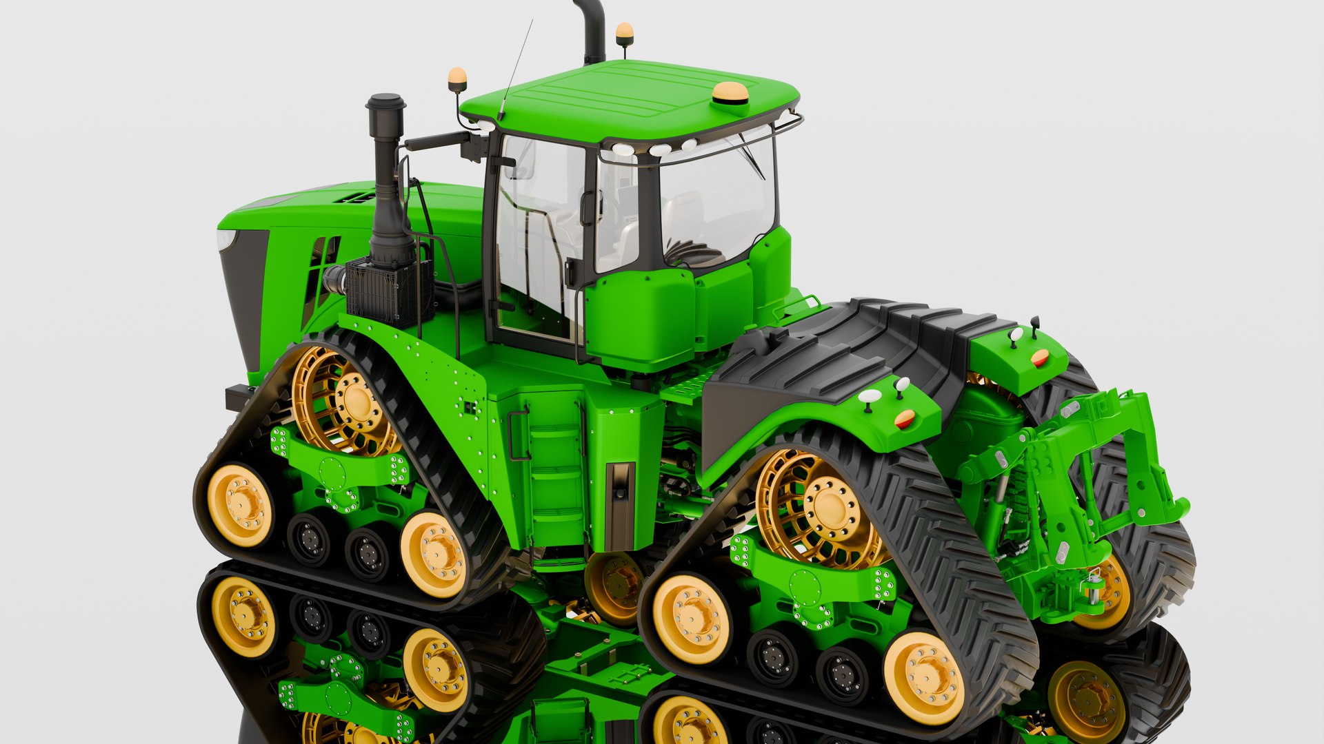 John Deere 9RX Tractor Ultra Light Vehicle Low Poly 3D Model - TurboSquid 2268868
