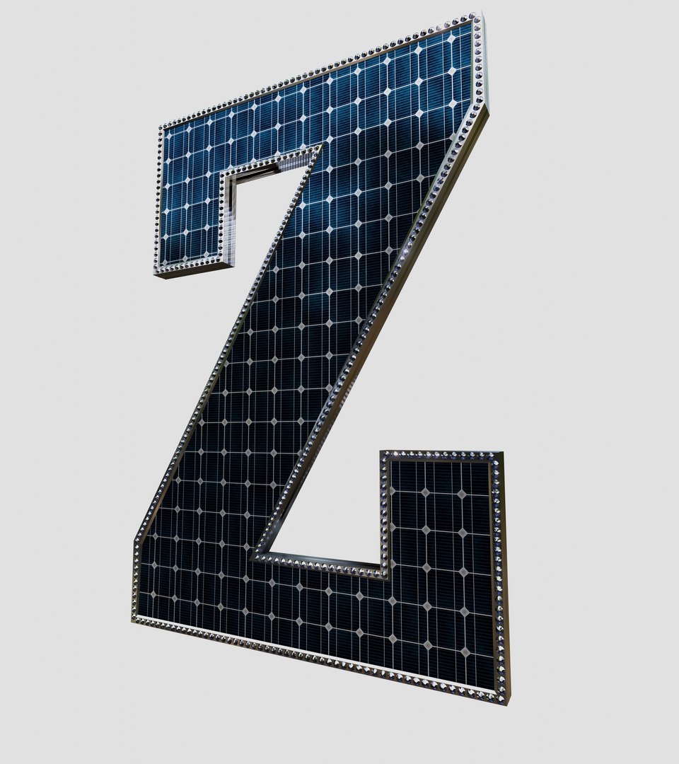 Solar Panel Letter - Z 3D - TurboSquid 2242439