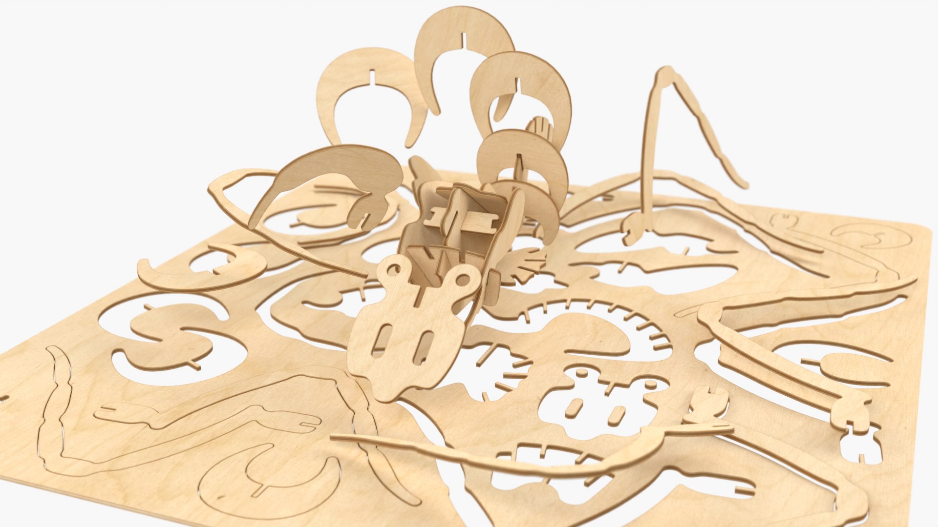 3D Spider Laser Cut Animated Model - TurboSquid 2005372