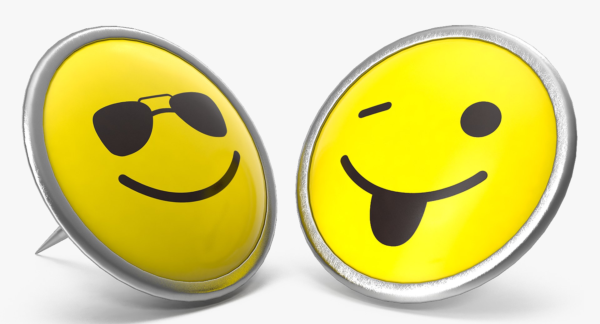 3D Smiley Face Push Pins Model - TurboSquid 1425558