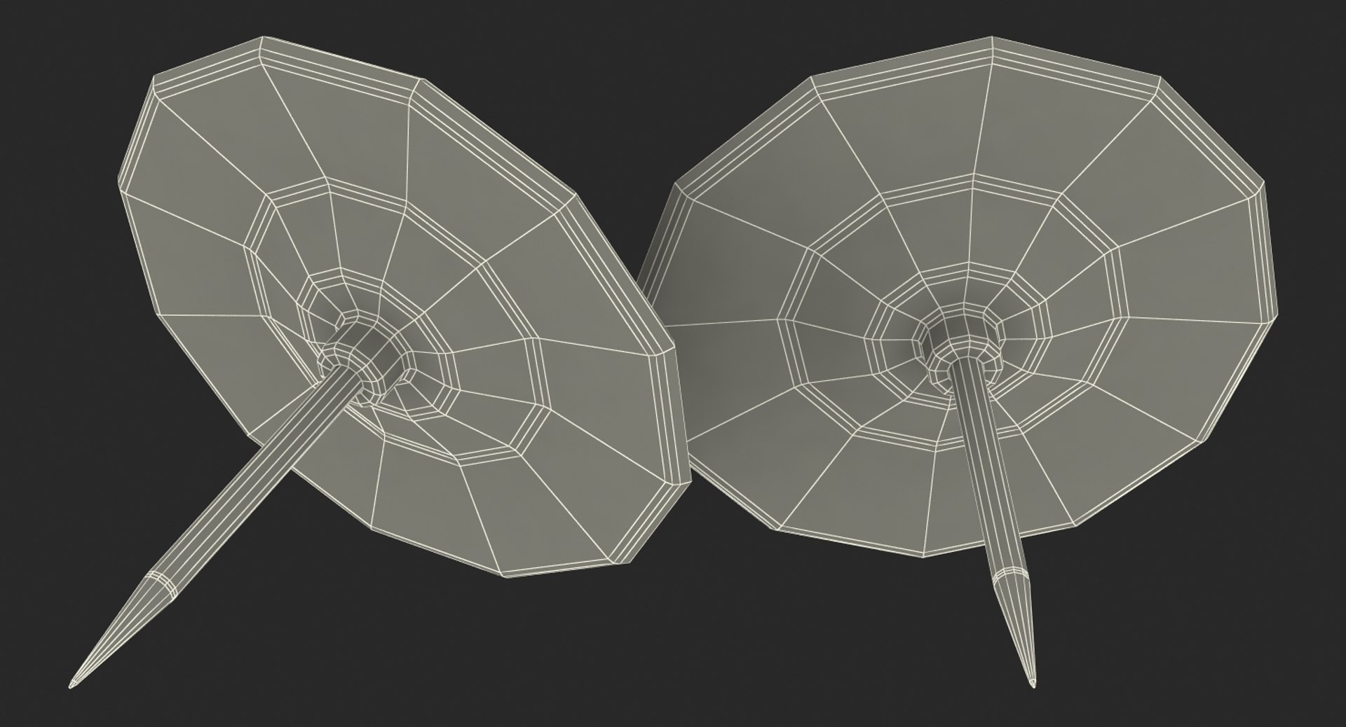 3D smiley face push pins model - TurboSquid 1425558