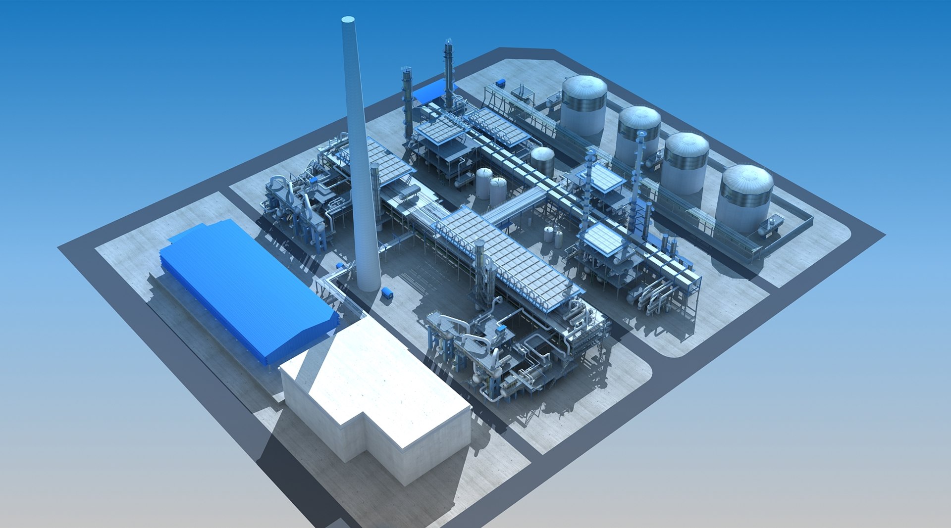 3D refinery industry refining model - TurboSquid 1279194