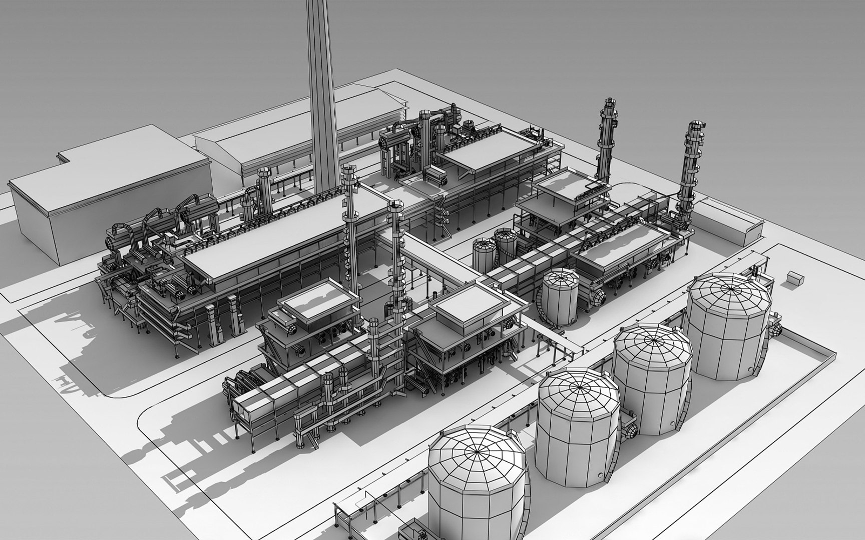 3D refinery industry refining model - TurboSquid 1279194