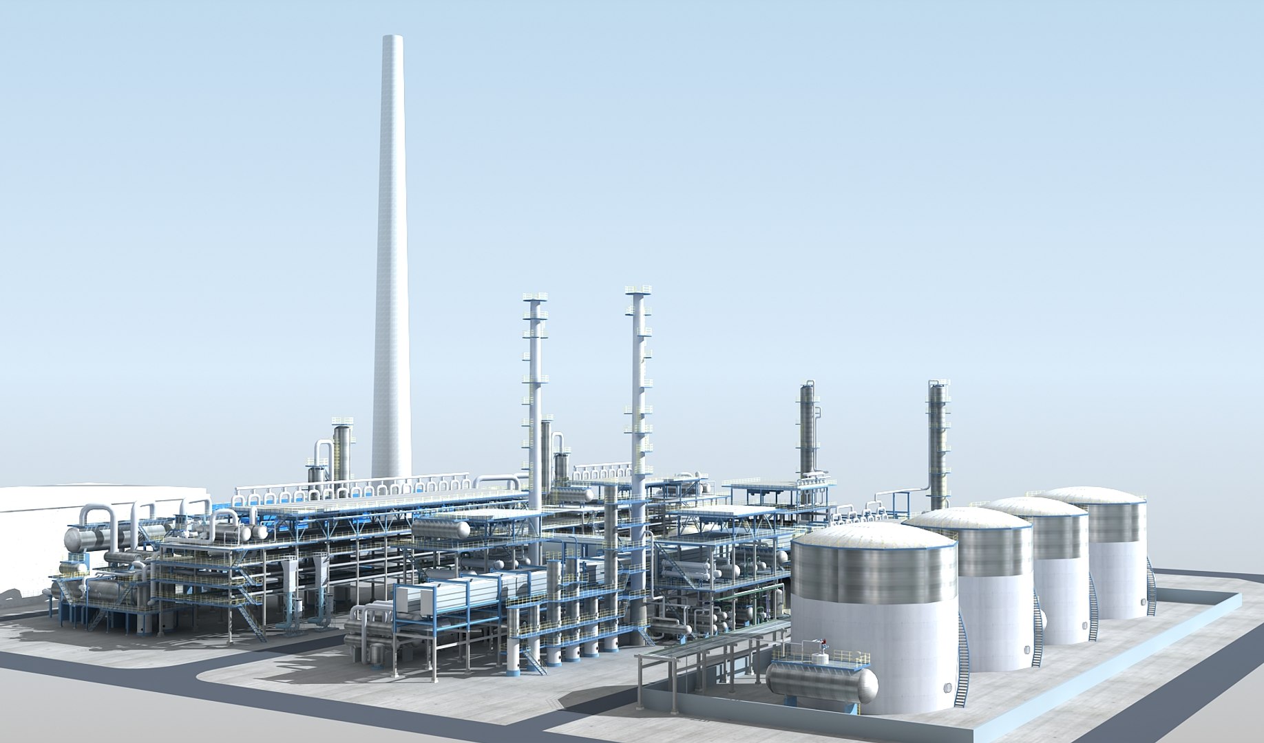 3D refinery industry refining model - TurboSquid 1279194