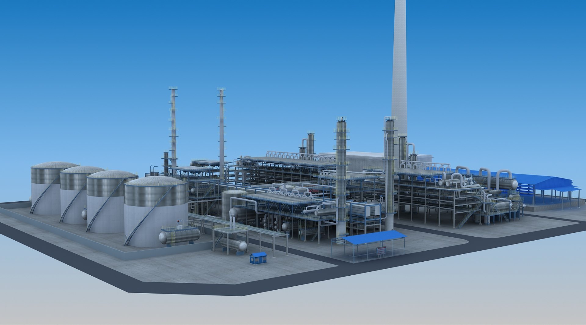 3D refinery industry refining model - TurboSquid 1279194