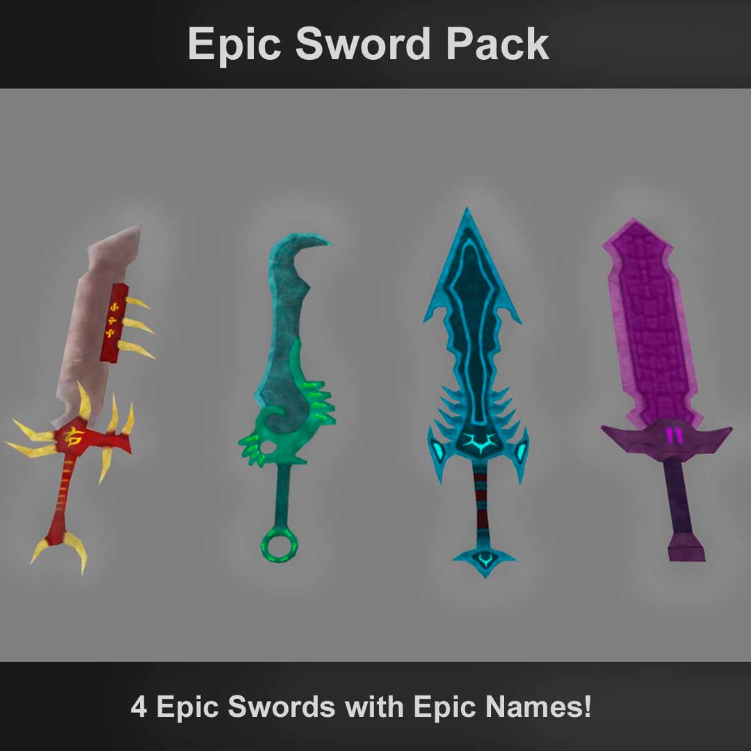 3d Model Epic Swords