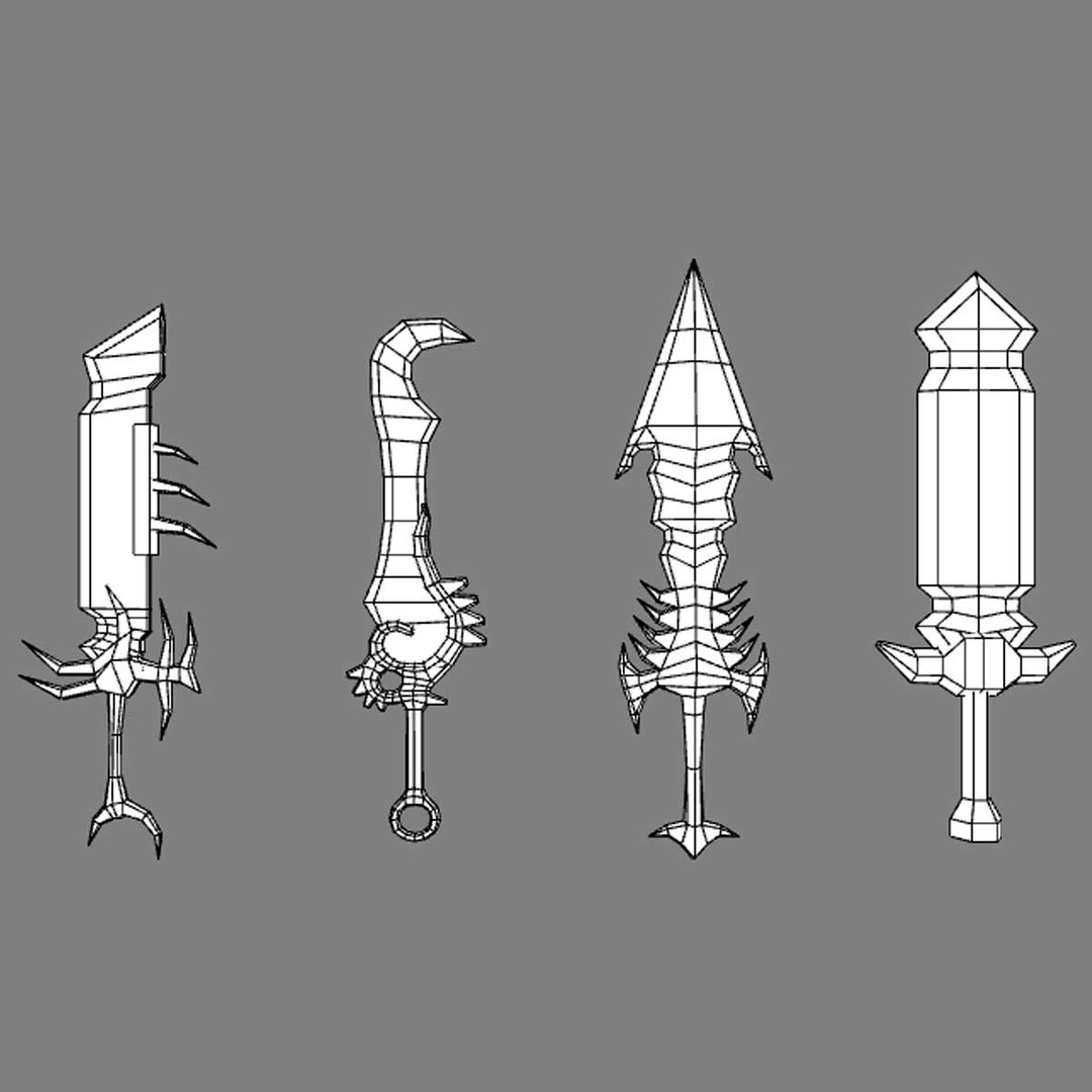 3d Model Epic Swords