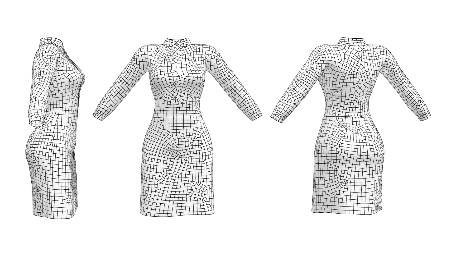 3D Lace Trim Dress Model - TurboSquid 1793683