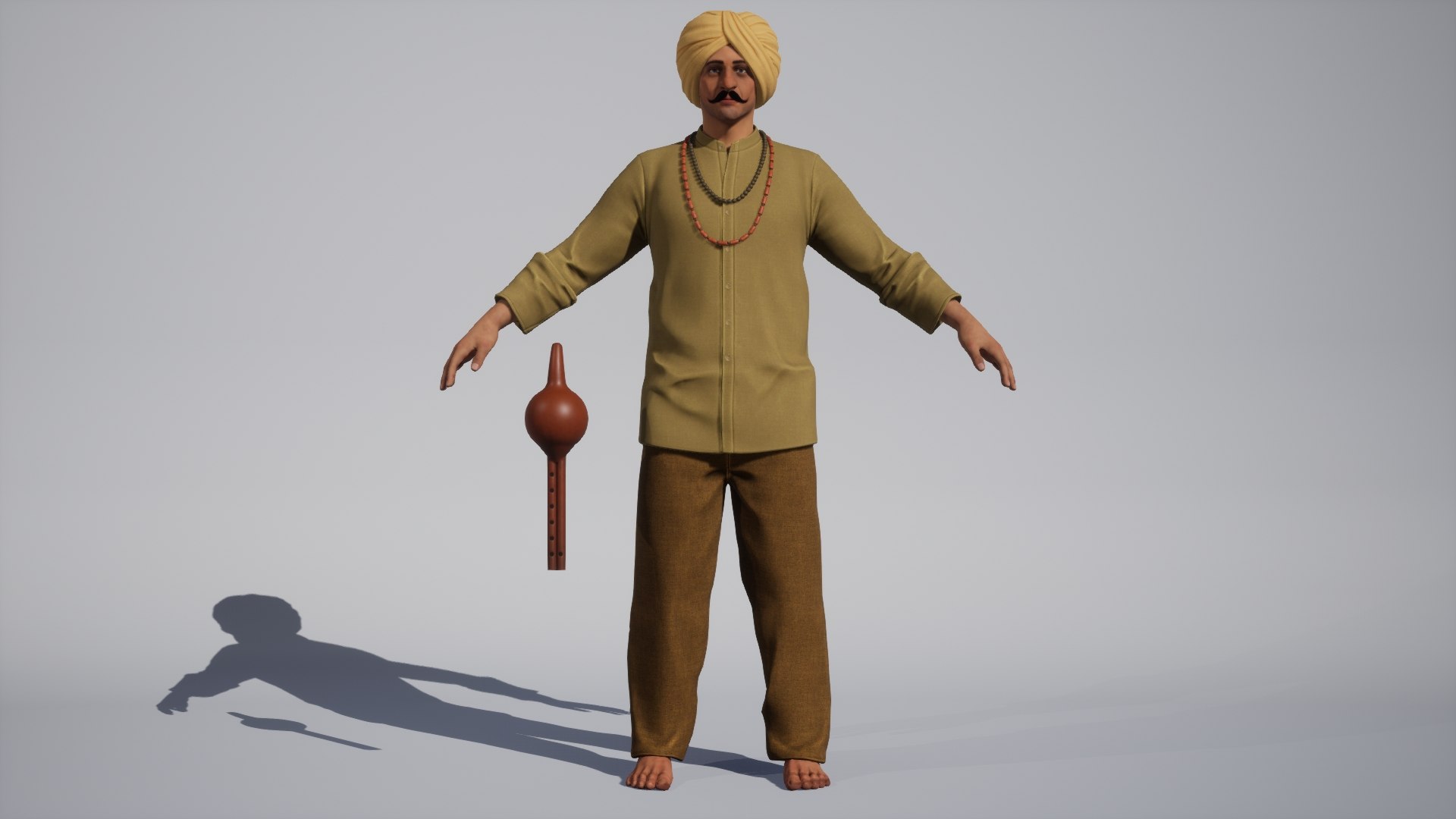 3D model Snake Charmer Rigged - TurboSquid 2078595