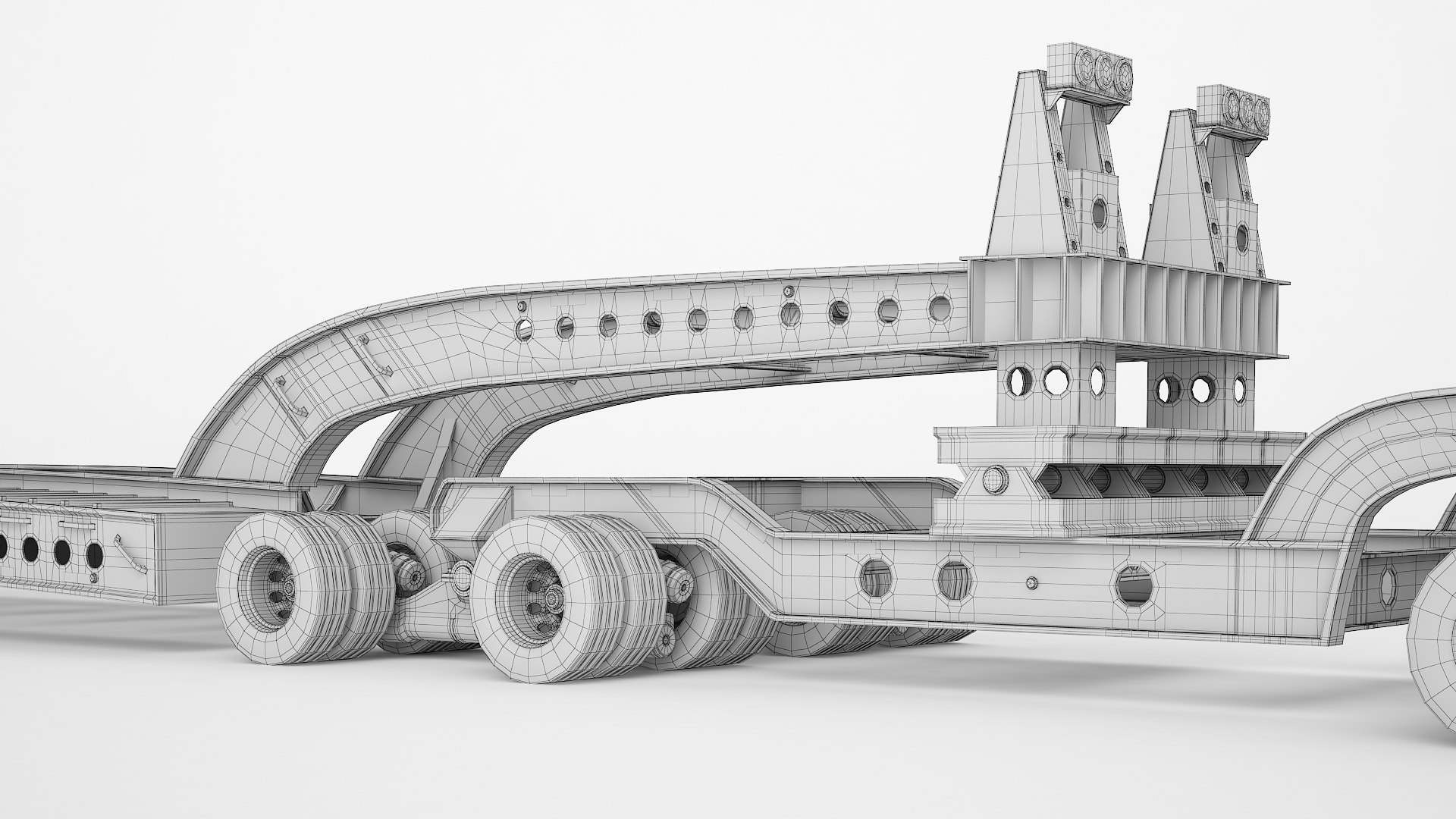 3D model Transformer Superload Trailer 02 - TurboSquid 2000250