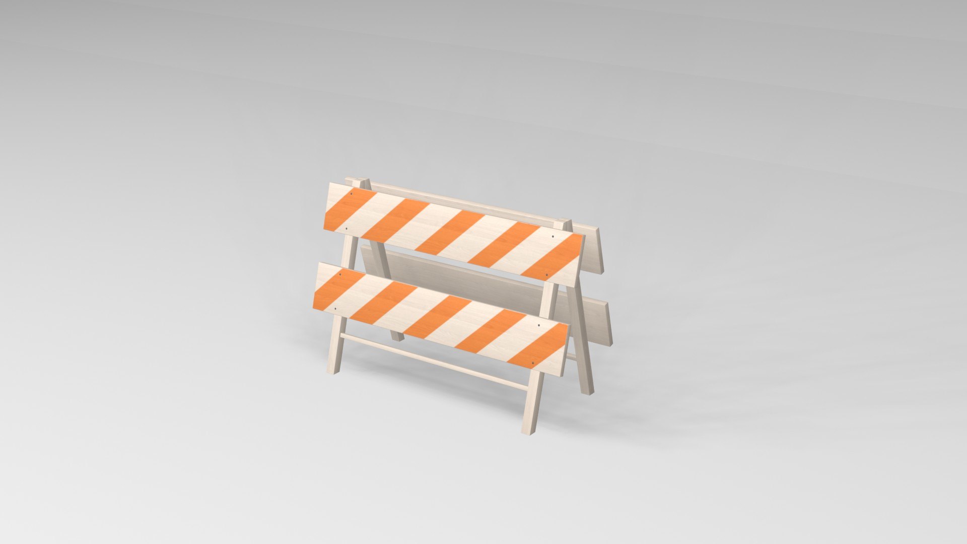 3D Road Wood Barricade 3 - TurboSquid 2152095