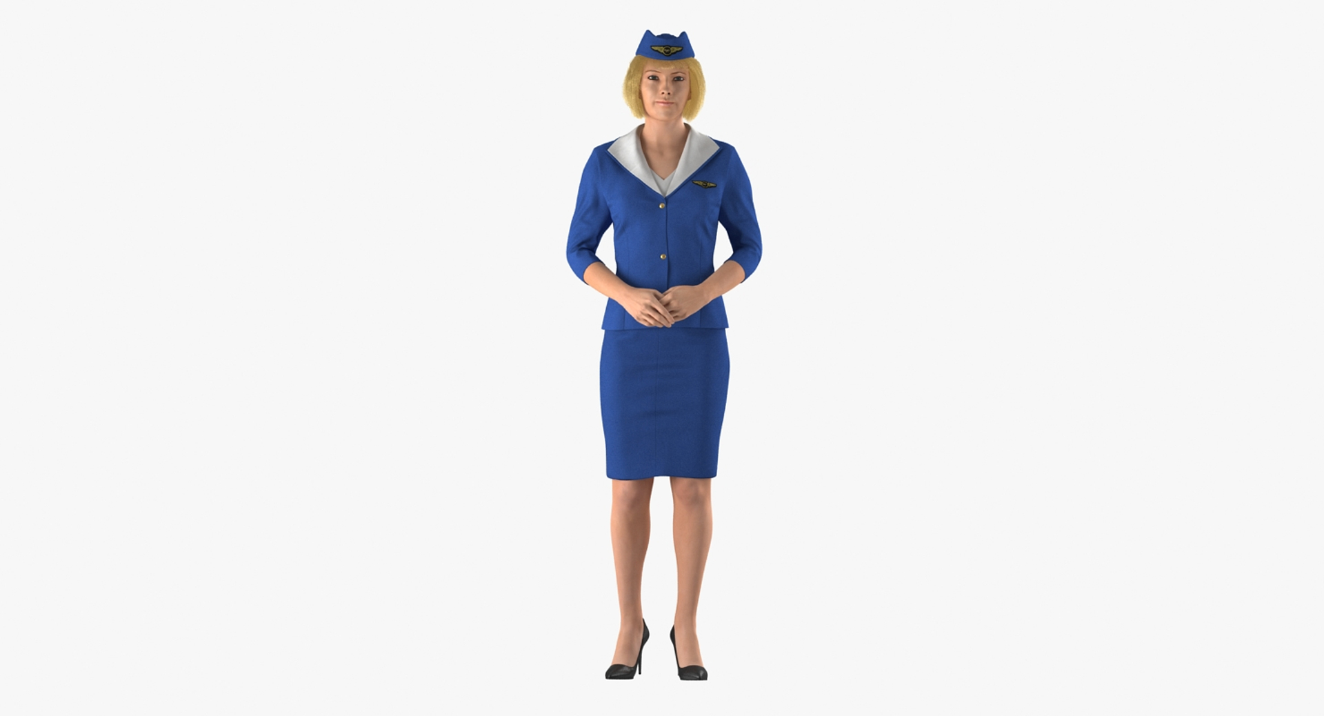 3D Airline Pilot Stewardess Model - TurboSquid 1212616