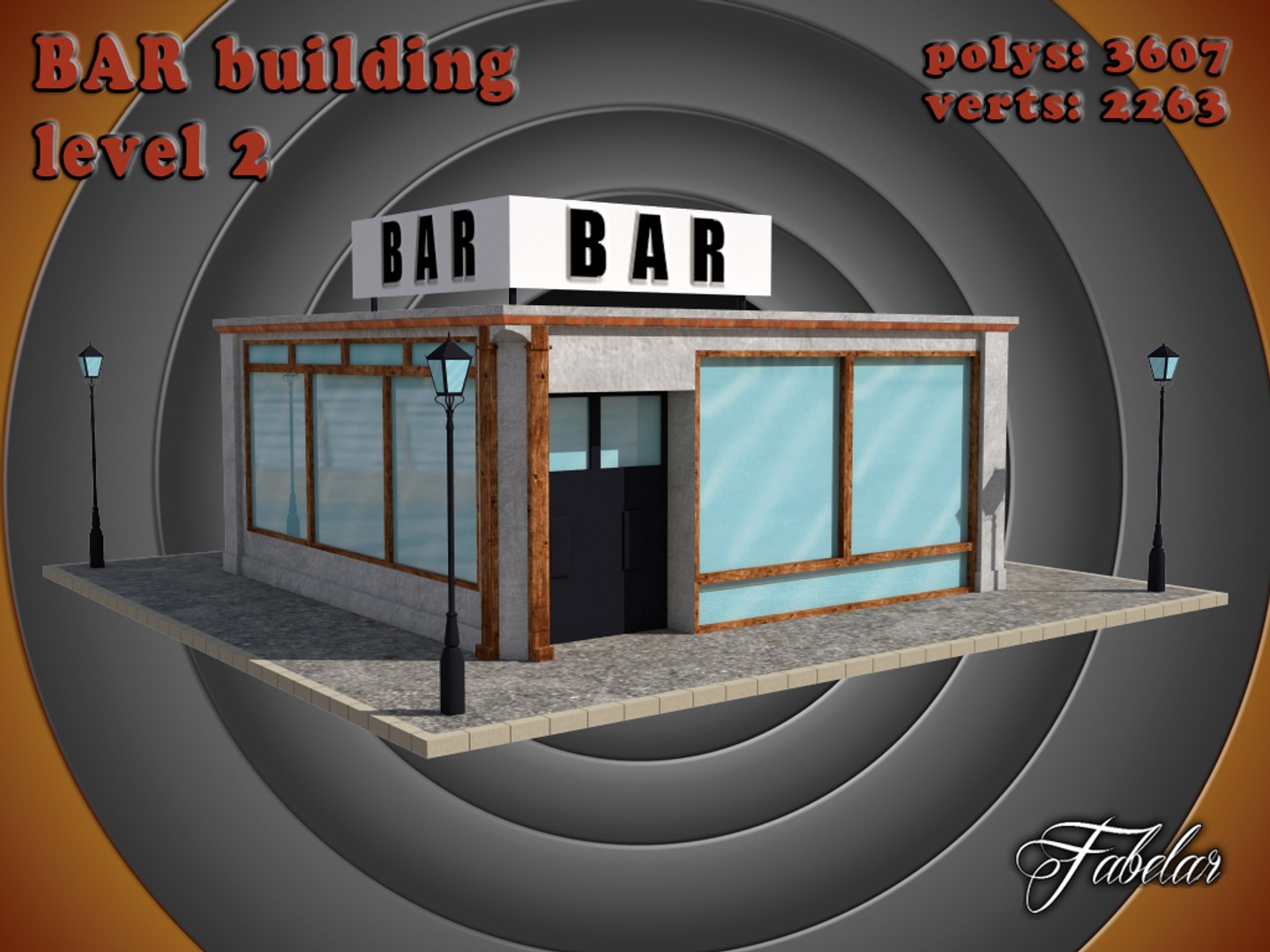 3d Bar Level 2 Model