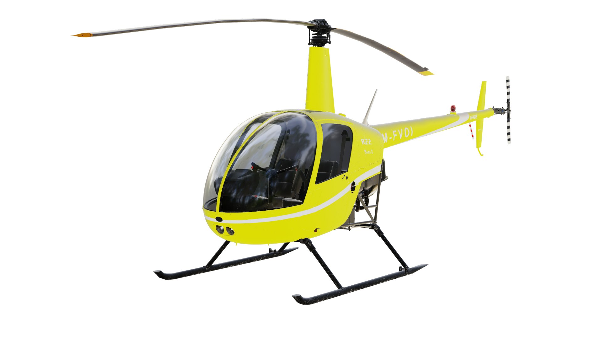 3D Robinson R22 Helicopter Model - TurboSquid 2236620