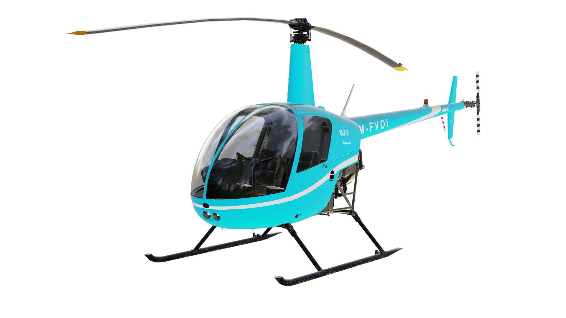 3D Robinson R22 Helicopter Model - TurboSquid 2236620