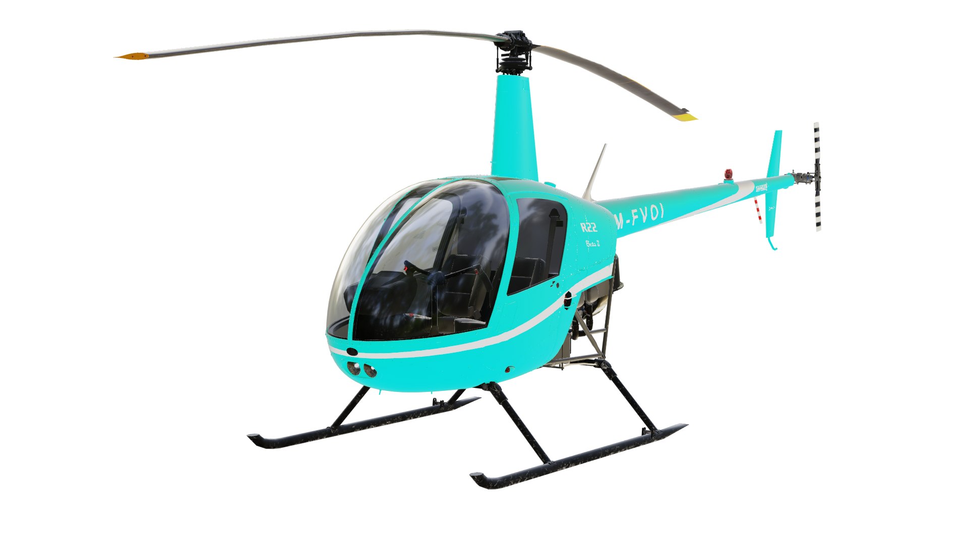 3D Robinson R22 Helicopter Model - TurboSquid 2236620