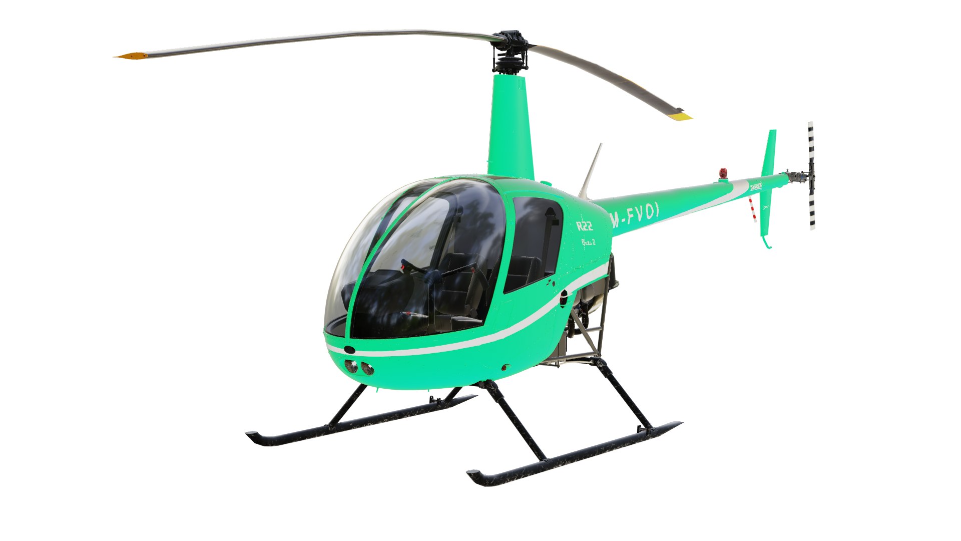 3D Robinson R22 Helicopter Model - TurboSquid 2236620