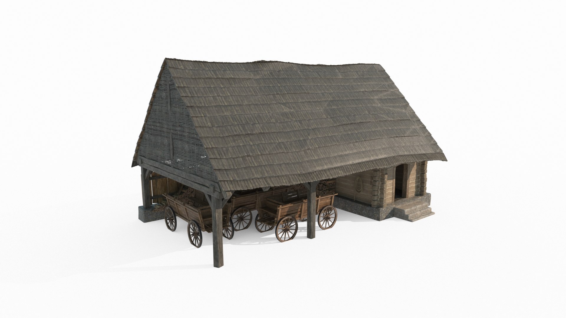 3D Medieval Architectural Storage Room - TurboSquid 2388575