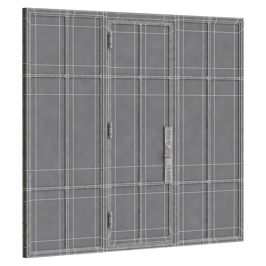 3D Model A Set Of Metal Windows And Doors - TurboSquid 2230651