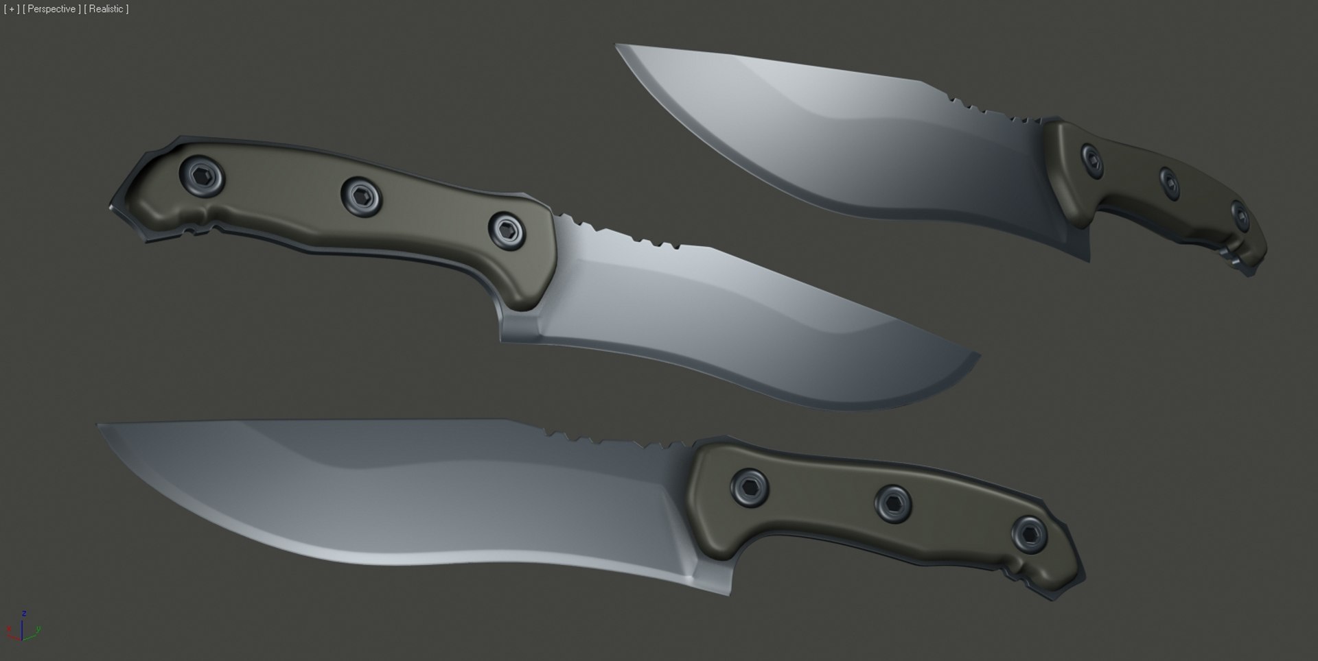3d Model Of Skeleton Knives Knife