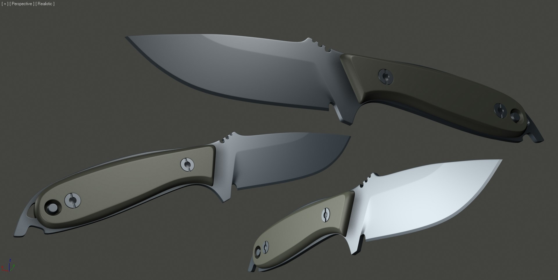 3d Model Of Skeleton Knives Knife
