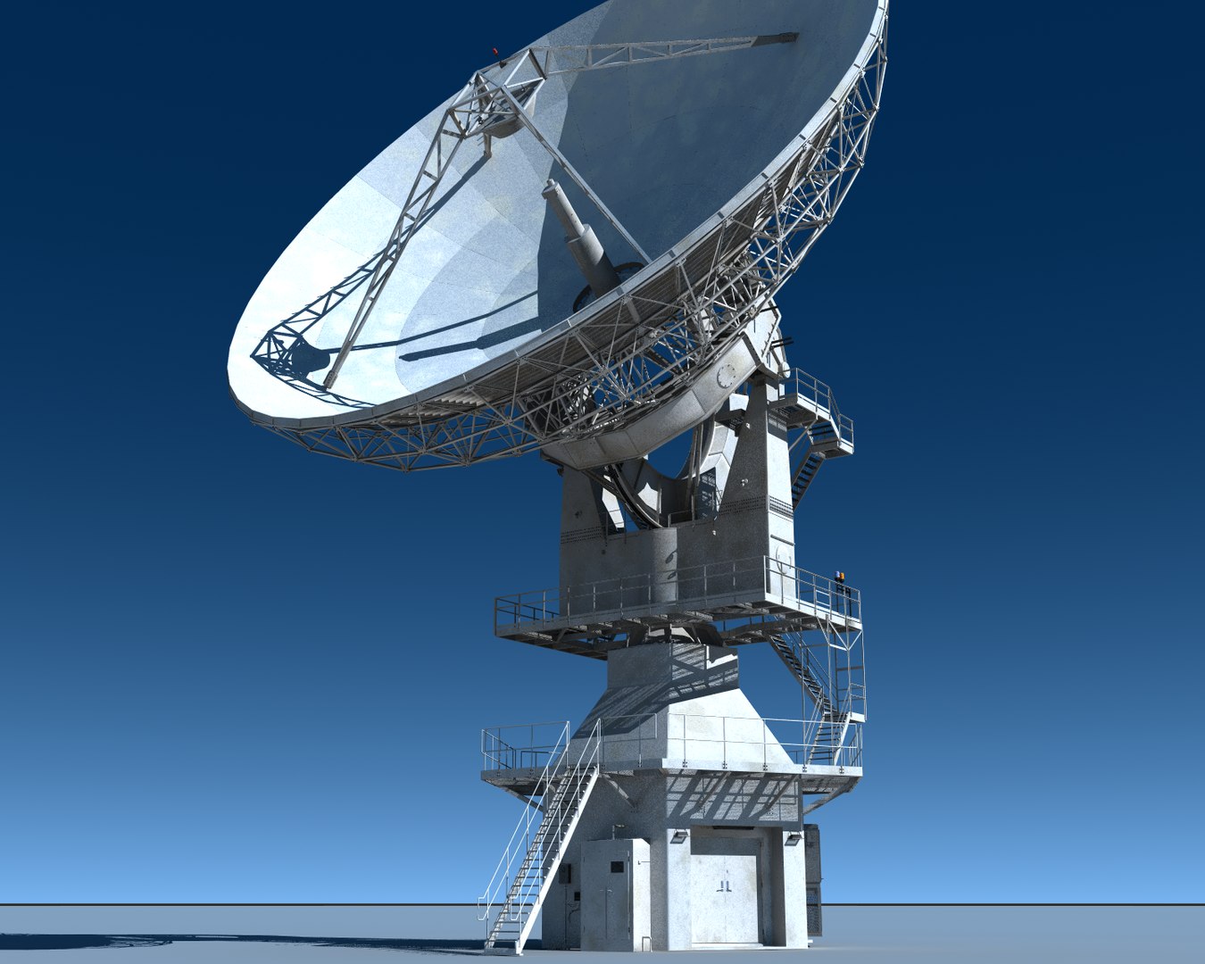 muos satellite dish 3d c4d