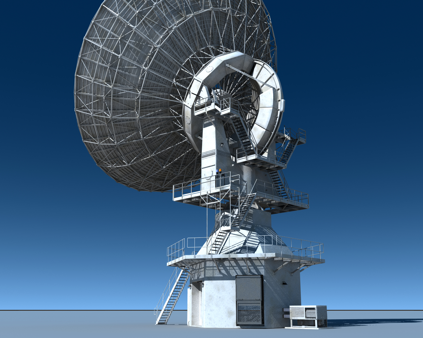 muos satellite dish 3d c4d