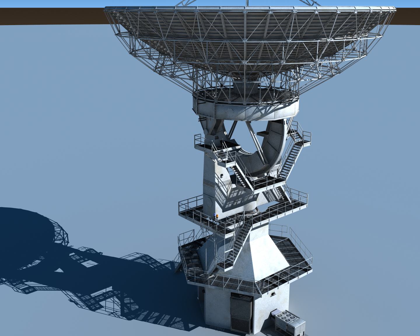 muos satellite dish 3d c4d