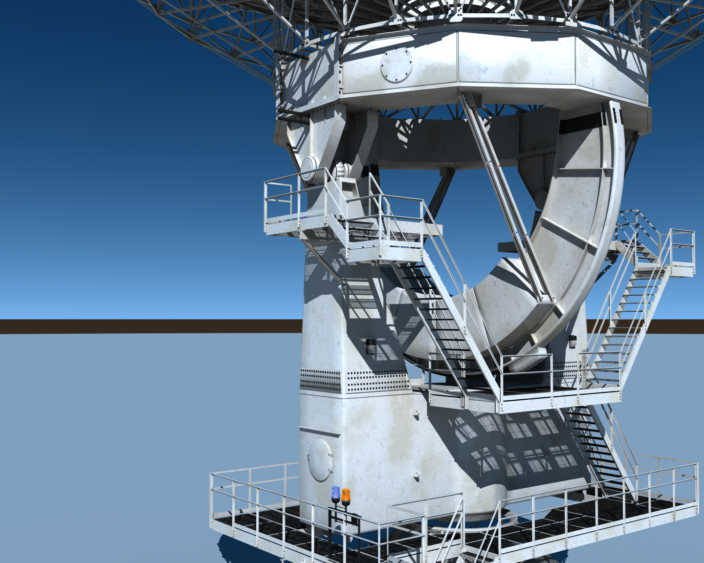 muos satellite dish 3d c4d