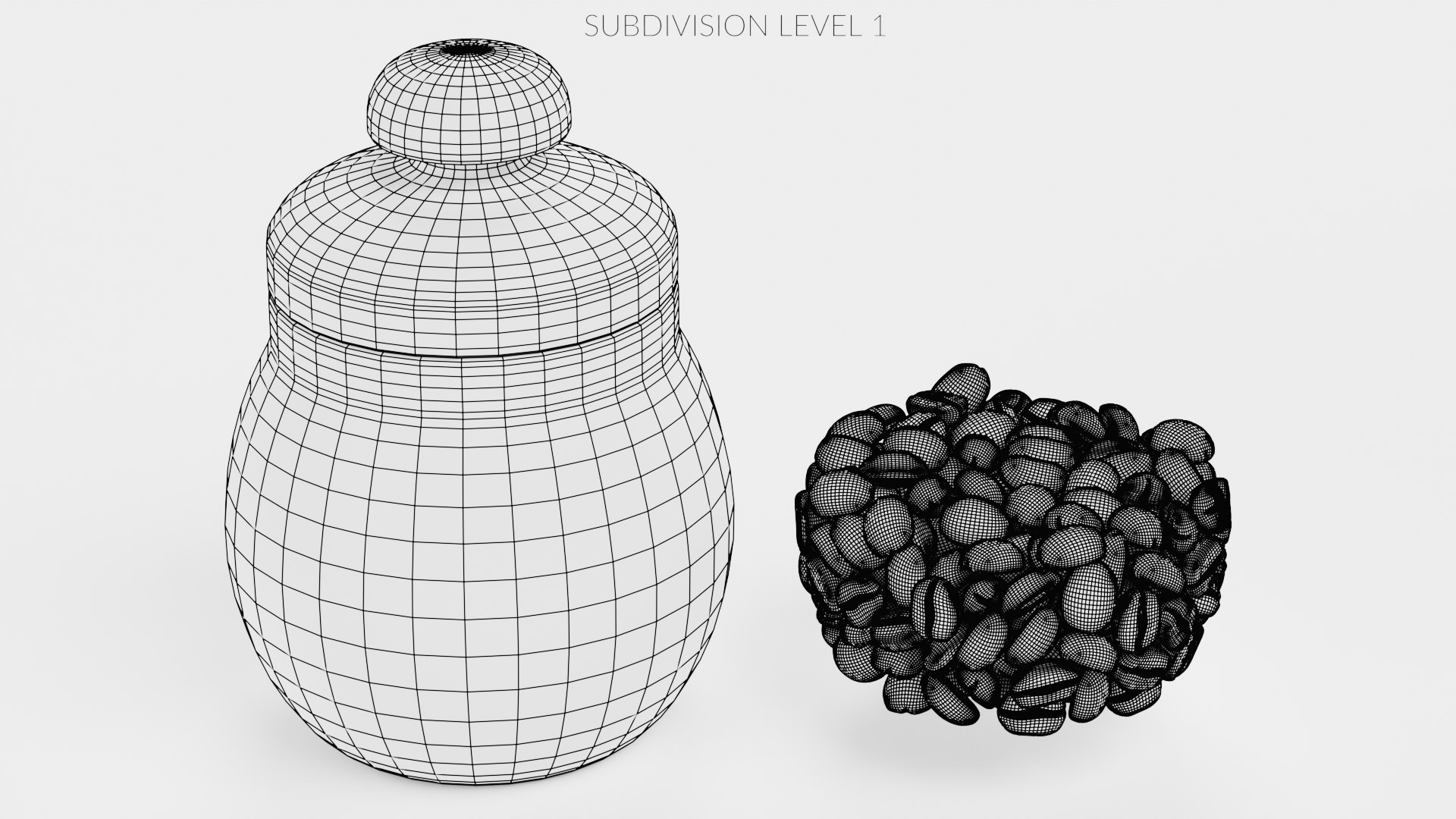 3D Model Coffee Beans In Jar - TurboSquid 1936856