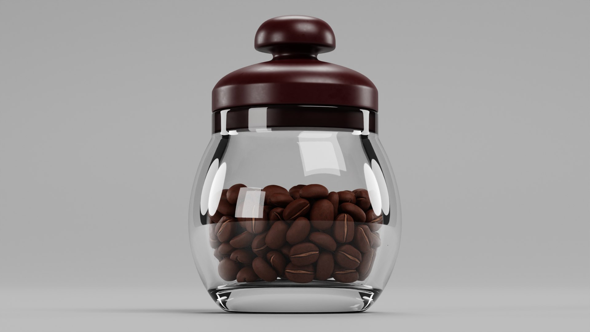 3D Model Coffee Beans In Jar - TurboSquid 1936856