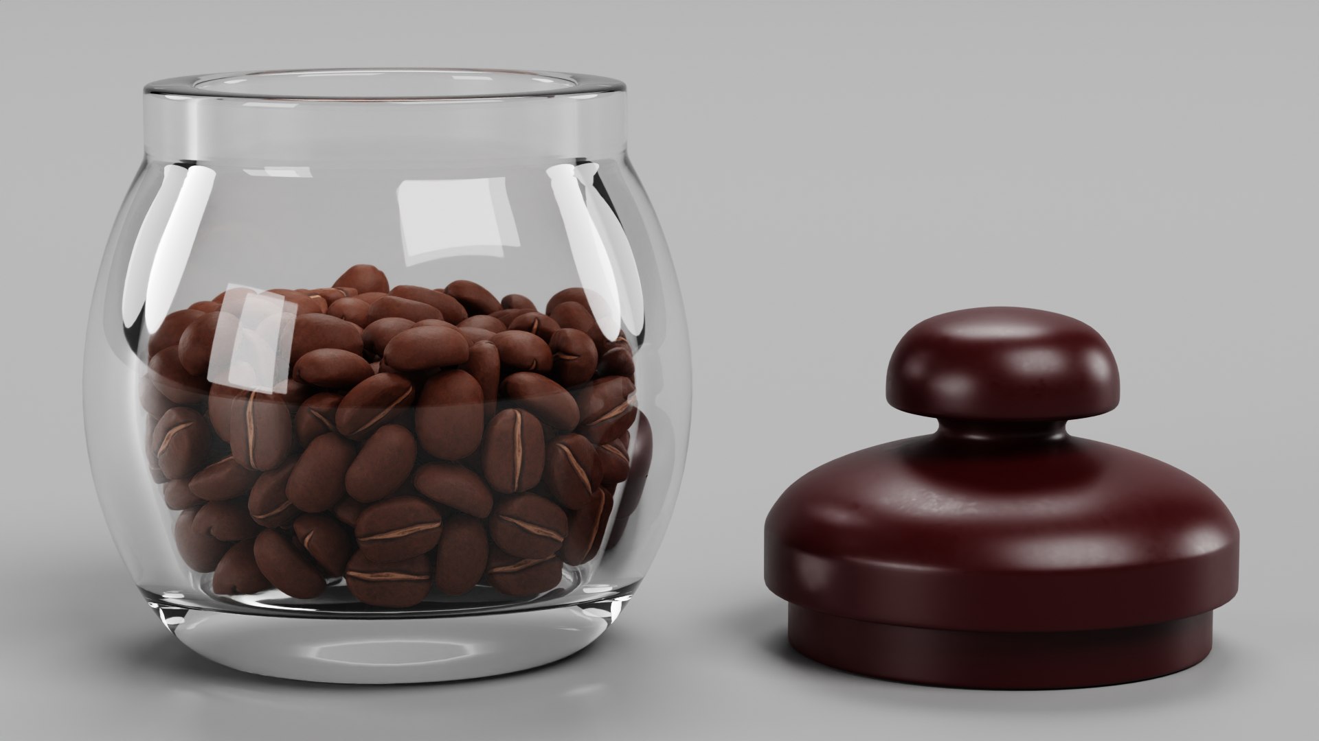 3D Model Coffee Beans In Jar - TurboSquid 1936856