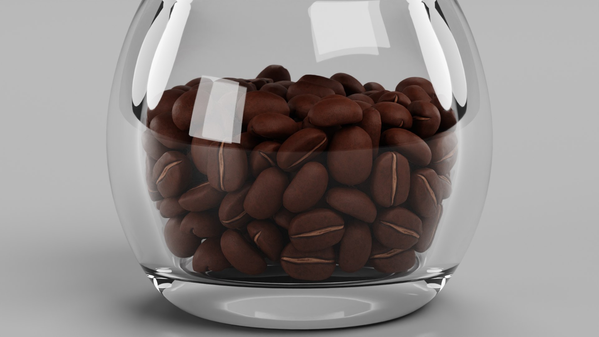 3D Model Coffee Beans In Jar - TurboSquid 1936856