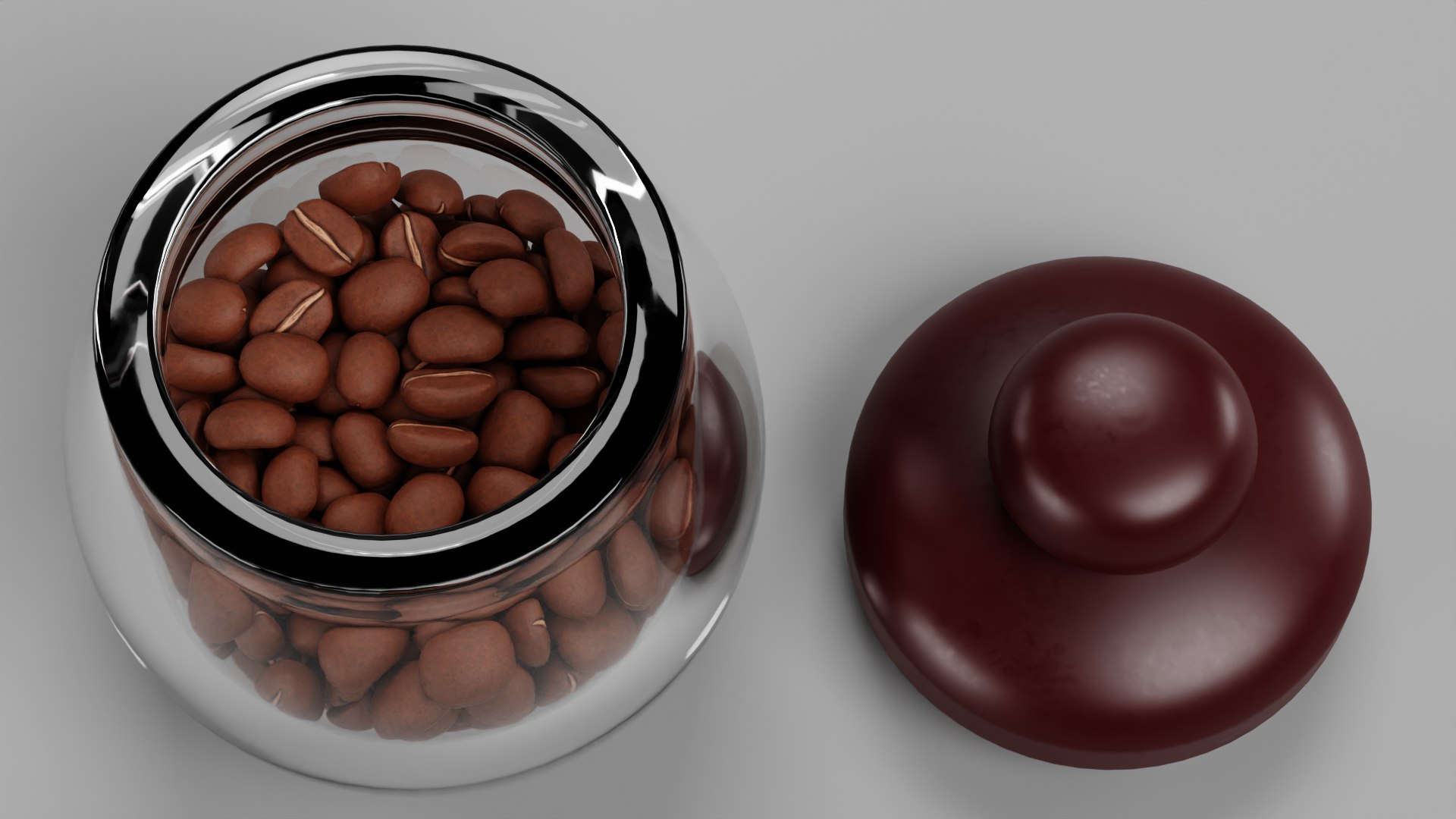 3D Model Coffee Beans In Jar - TurboSquid 1936856
