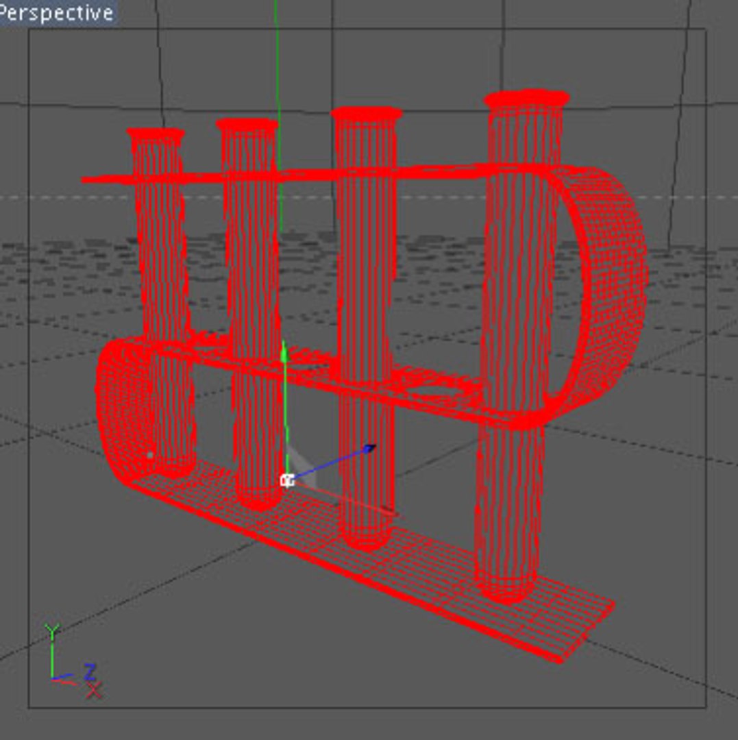 3d test tubes model