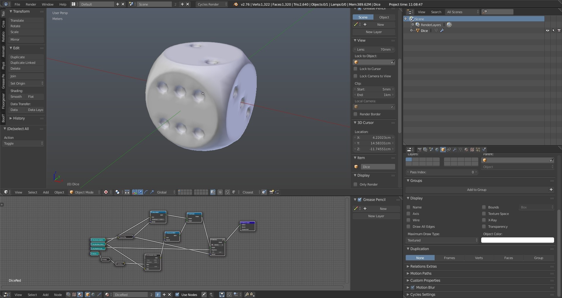 Free Plastic Dice 3d Model