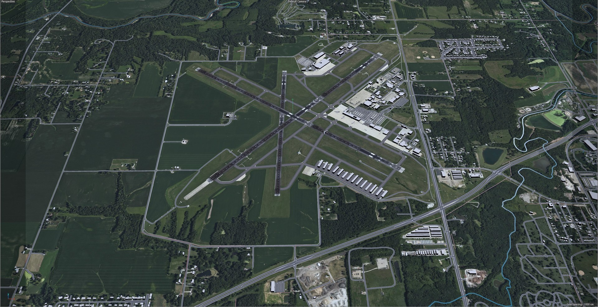 3D Model Abraham Lincoln Capital Airport Springfield - TurboSquid 2051737