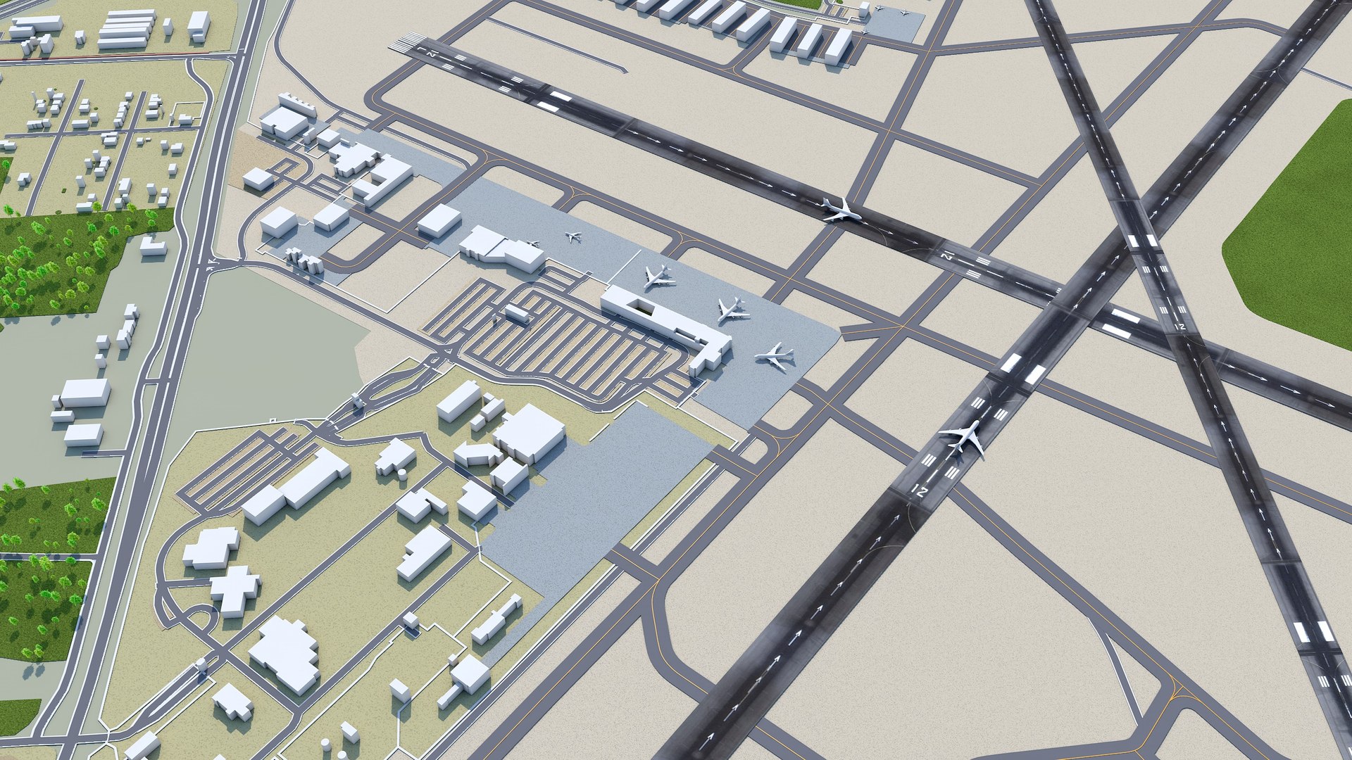 3D Model Abraham Lincoln Capital Airport Springfield - TurboSquid 2051737