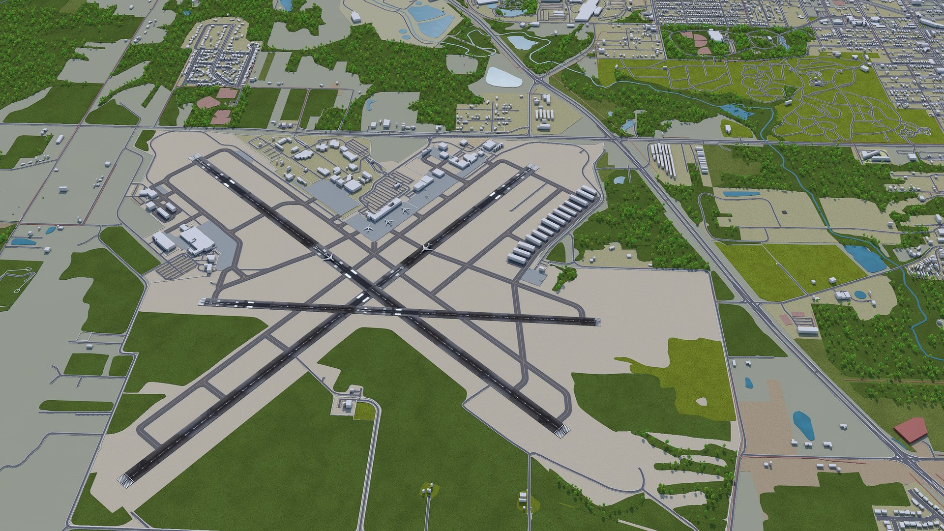 3D Model Abraham Lincoln Capital Airport Springfield - TurboSquid 2051737