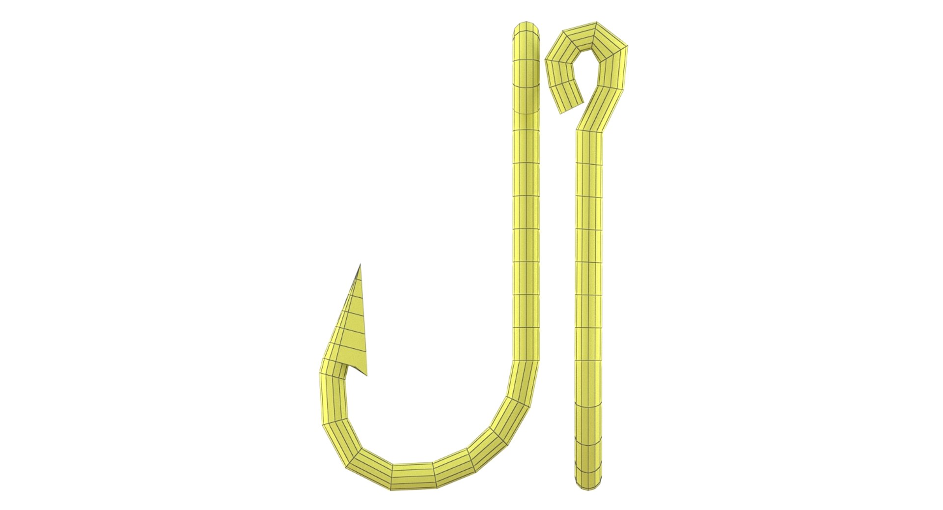 3d Fishing Hook Model