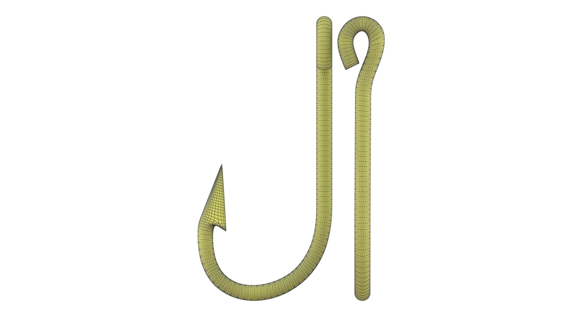 3d Fishing Hook Model