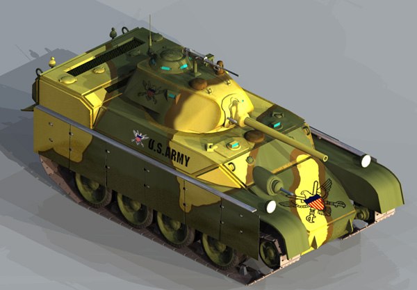 modelo 3d Actualización de Custer Tank - TurboSquid 490366