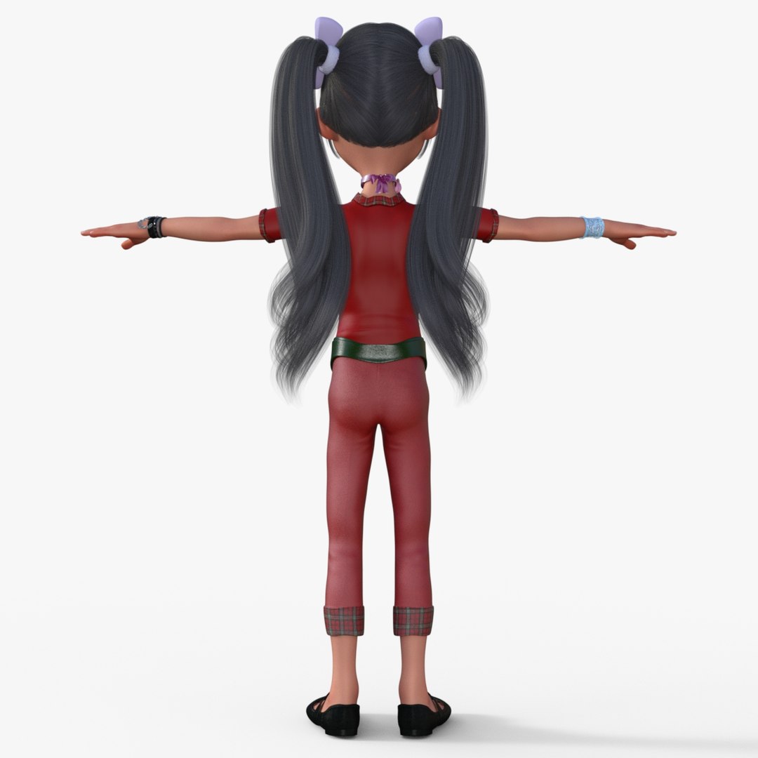 Cartoon BigGirl 3D Model - TurboSquid 2133858