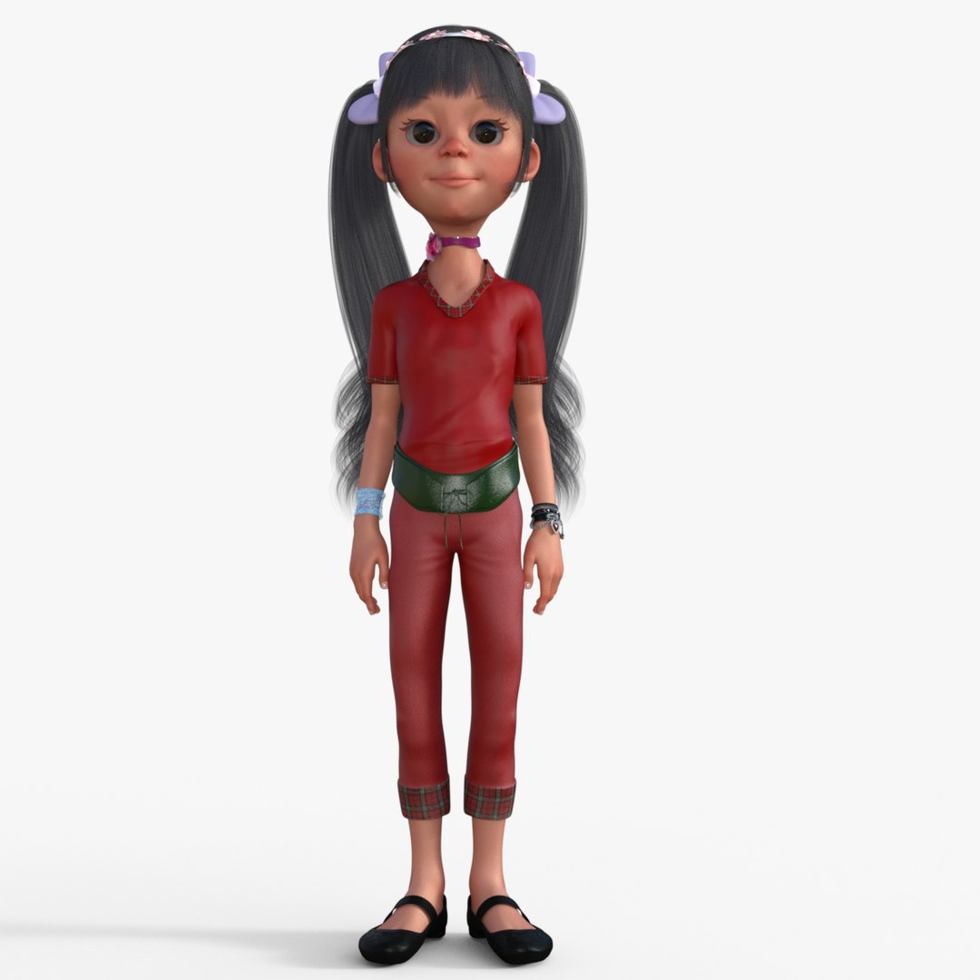 Cartoon BigGirl 3D model - TurboSquid 2133858