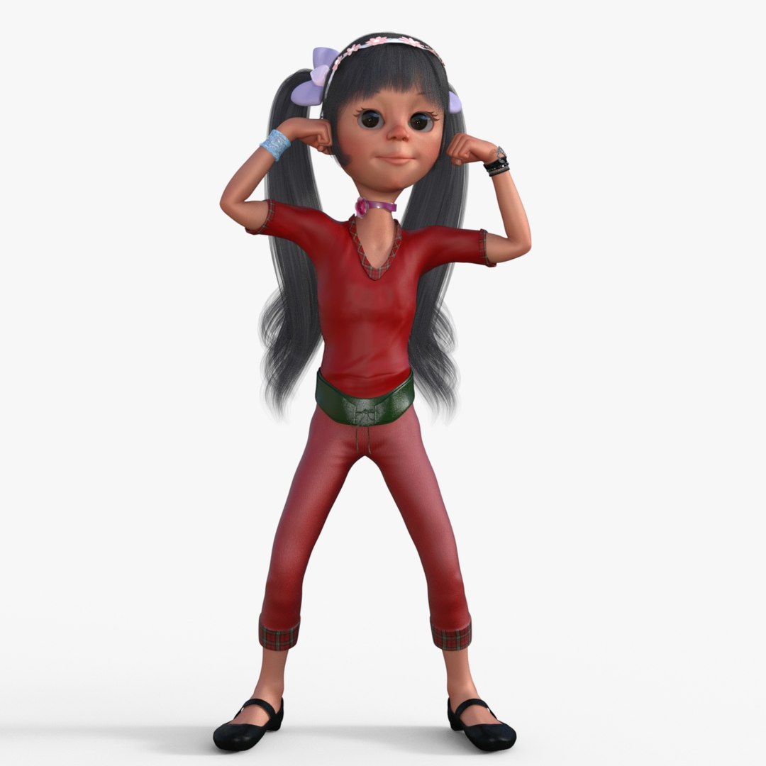 Cartoon BigGirl 3D model - TurboSquid 2133858