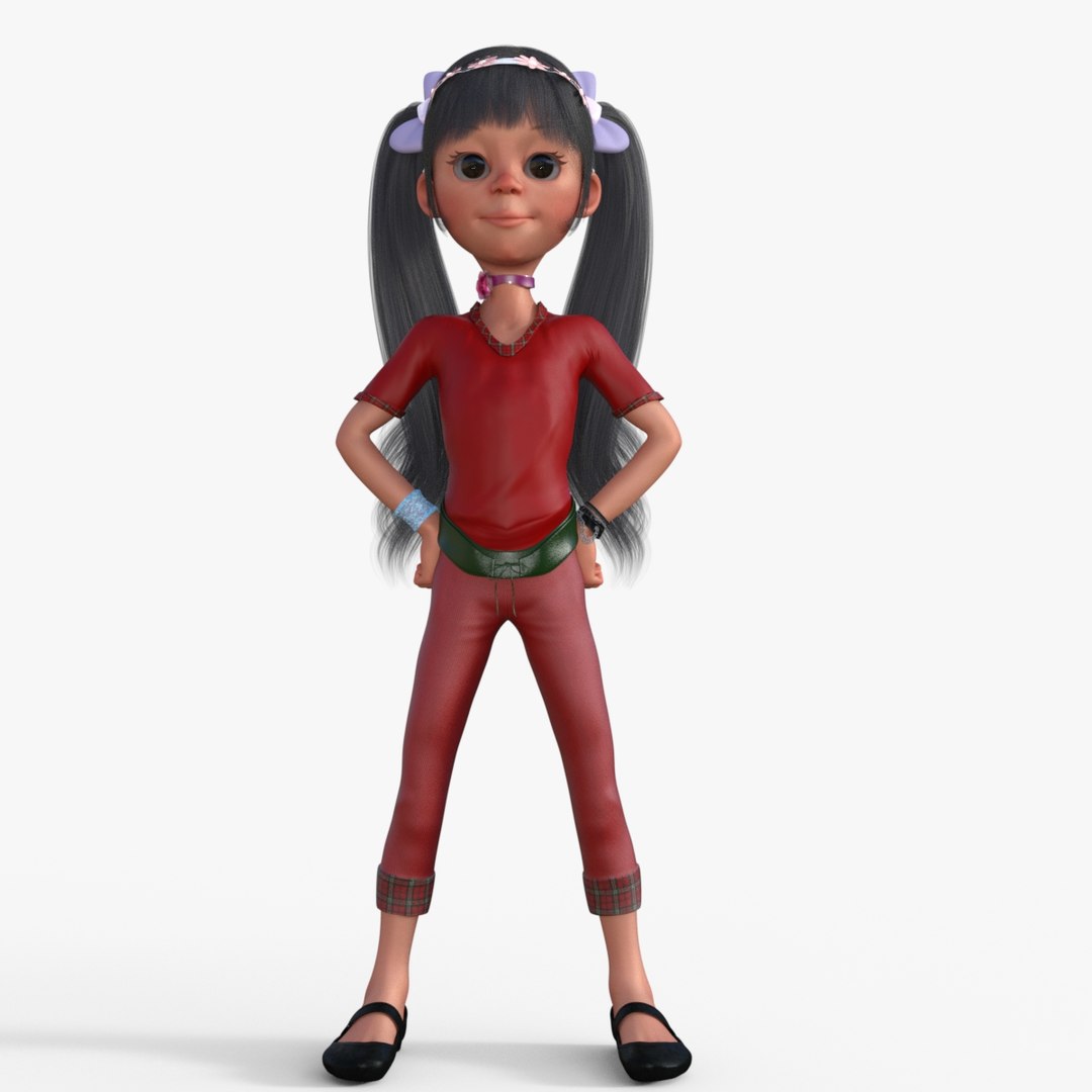 Cartoon BigGirl 3D model - TurboSquid 2133858
