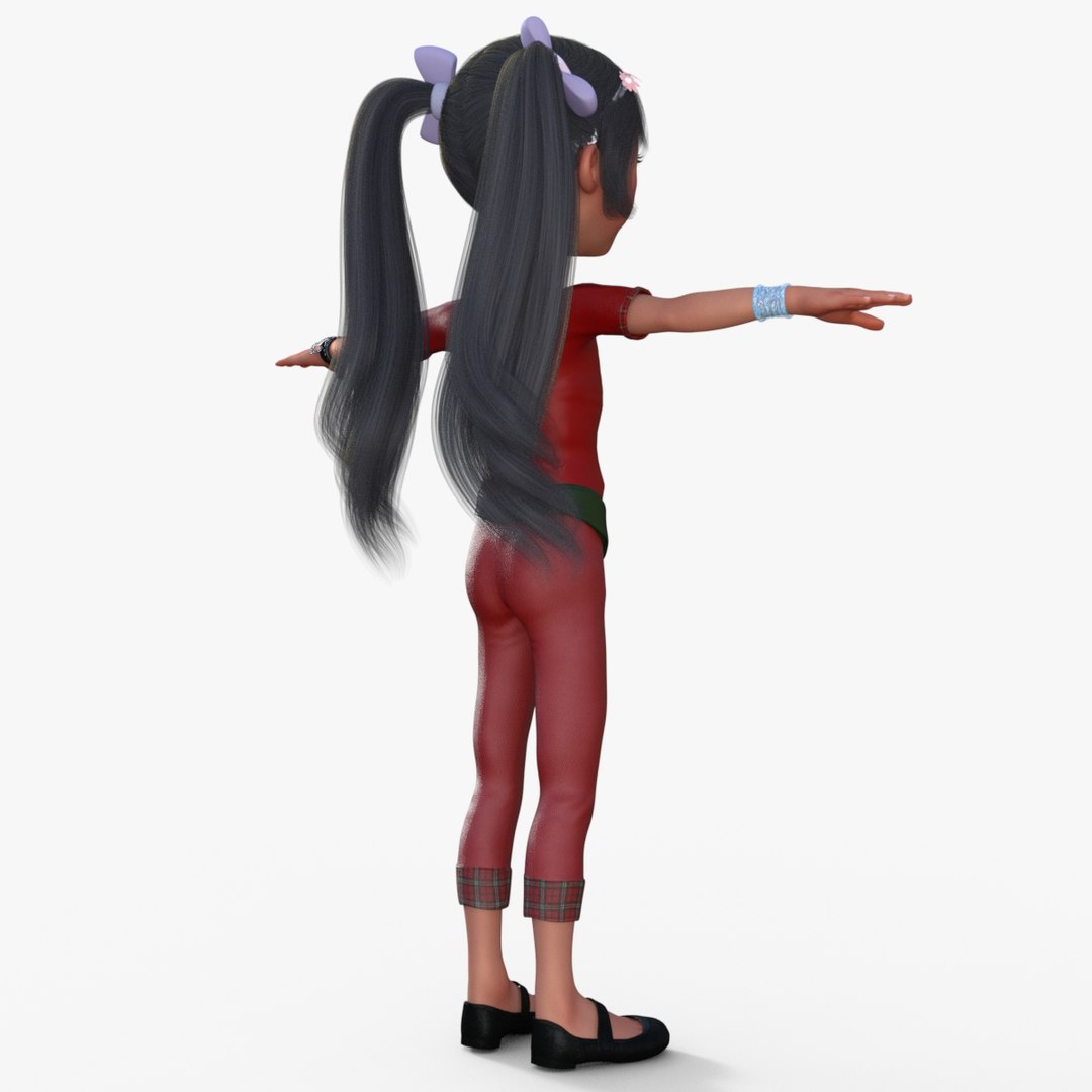 Cartoon BigGirl 3D Model - TurboSquid 2133858