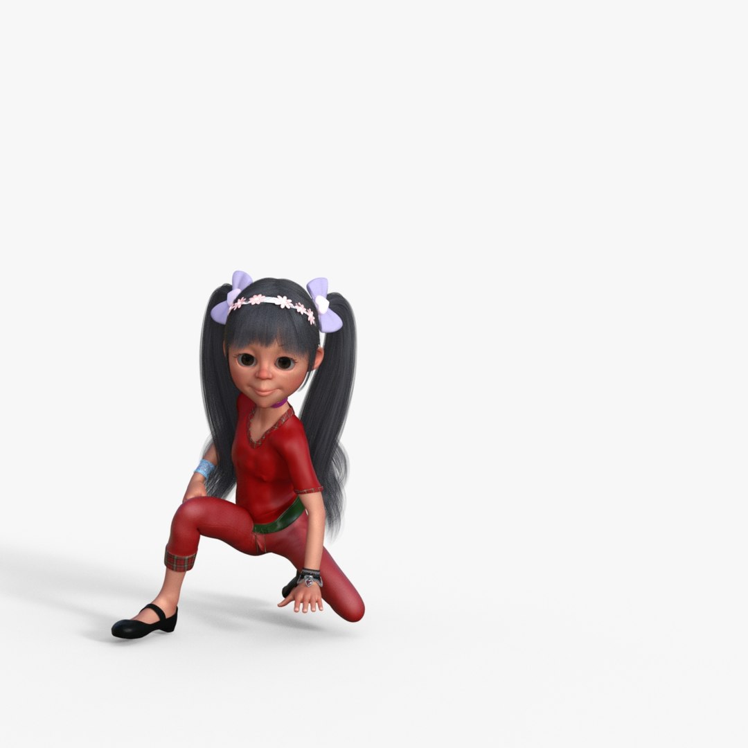 Cartoon BigGirl 3D model - TurboSquid 2133858