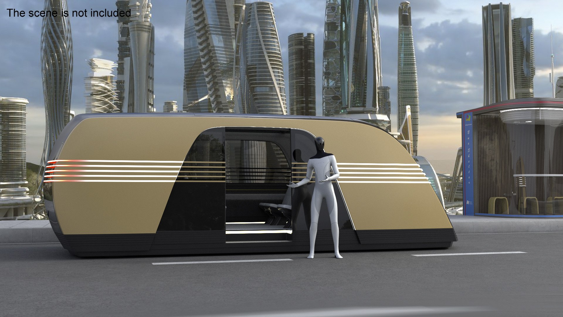 3D Tesla Robovan With Tesla Bot Rigged For Maya Model - TurboSquid 2350624