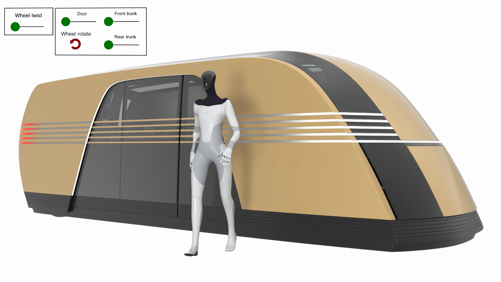 3D Tesla Robovan With Tesla Bot Rigged For Maya Model - TurboSquid 2350624